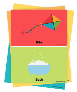 First Word, Everyday Objects Flashcard Printable for 6+ Months - Two ...