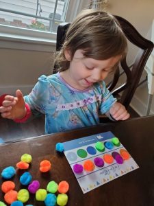 Pom Pom Pattern Activity for Preschoolers - Two Mama Bears