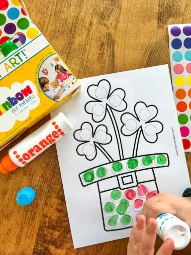 15 St. Patrick’s Day Dot Art Worksheets Story - Two Mama Bears