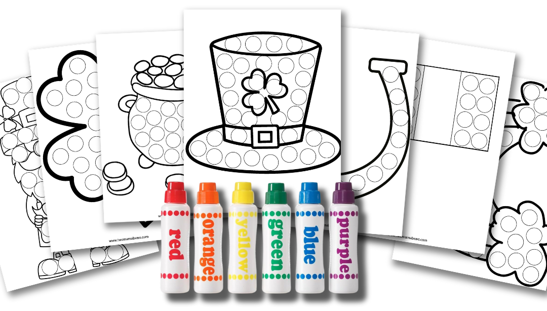 Get the St. Patrick's Day Dot Marker Worksheets - Two Mama Bears